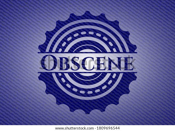 Obscene Emblem Jean High Quality Background Stock Vector (Royalty Free ...