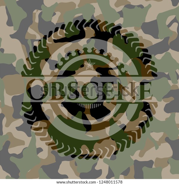 Obscene On Camouflage Pattern Stock Vector (Royalty Free) 1248011578 ...