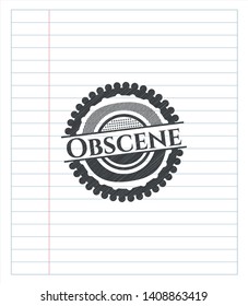 Obscene Pencil Strokes Emblem Vector Illustration Stock Vector (Royalty ...