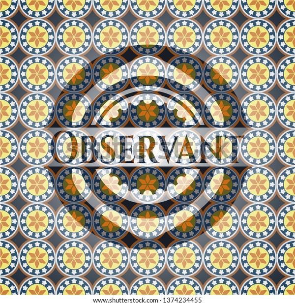Observant Arabic Badge Background Arabesque Decoration Stock Vector ...