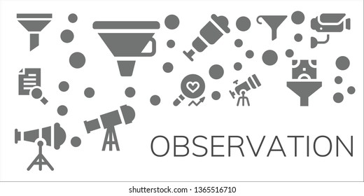 Observation Icon Set 11 Filled Observation Stock Vector (Royalty Free ...