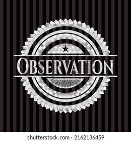 Observation Silver Badge Vector Illustration Mosaic Stock Vector ...