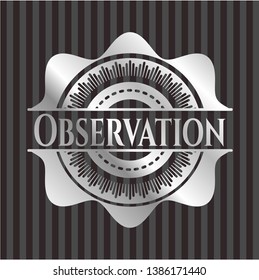 Observation Silvery Emblem Vector Illustration Mosaic Stock Vector ...