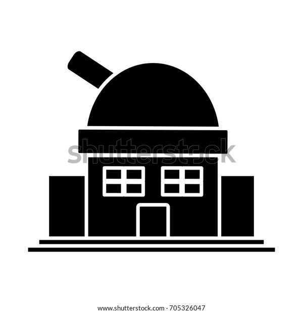Observatory Sign Tower Telescope Planet Astronomy Stock Vector (Royalty ...