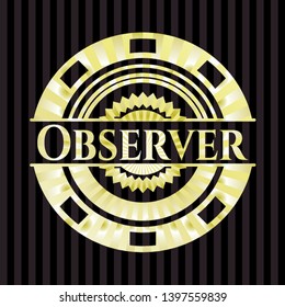 Observer Shiny Badge Vector Illustration Detailed Stock Vector (Royalty ...