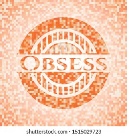 Obsess Orange Tile Background Illustration Square Stock Vector (Royalty ...