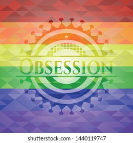 Obsession Lgbt Colors Emblem Vector Illustration Stock Vector (Royalty ...