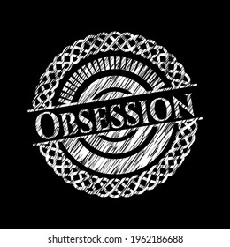 Obsession On Blackboard Vector Illustration Detailed Stock Vector ...