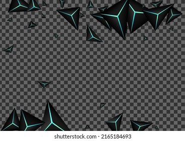 Obsidian Crystal Background Transparent Vector Jet Stock Vector ...