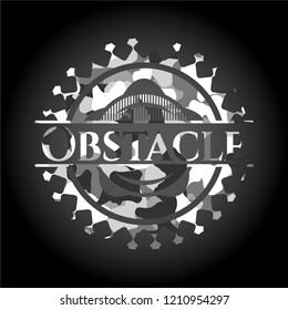 Obstacle On Grey Camouflaged Texture Stock Vector (Royalty Free ...