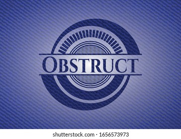 Obstruct Jean Denim Emblem Badge Background Stock Vector (Royalty Free ...