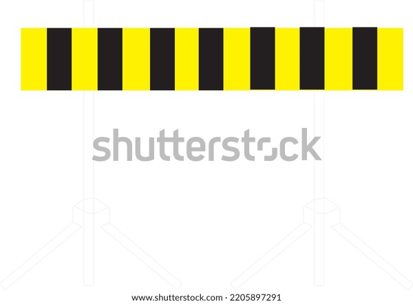 Obstruction Hazard Marker Sign Road End Stock Vector (Royalty Free ...