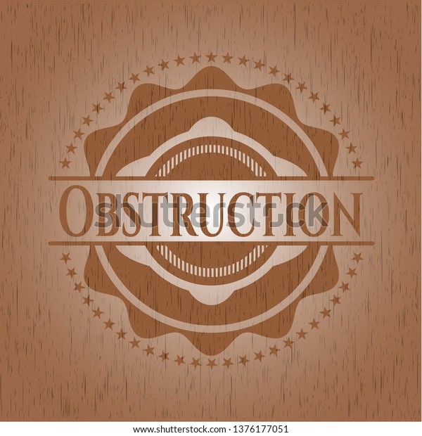 Obstruction Wood Emblem Stock Vector (Royalty Free) 1376177051 ...