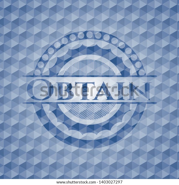 Obtain Blue Hexagon Emblem Vector Illustration Stock Vector (Royalty ...