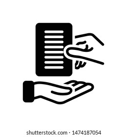 Obtain Receive Vector Black Icon Stock Vector (Royalty Free) 1474187054 ...
