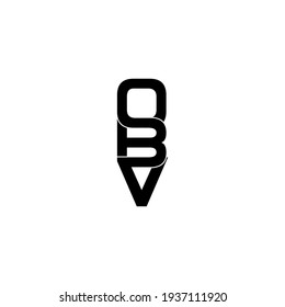 Obv Letter Original Monogram Logo Design Stock Vector (Royalty Free ...
