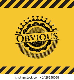 Obvious Inside Warning Sign Black Grunge Stock Vector (Royalty Free ...