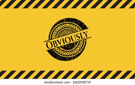 Obviously Inside Warning Sign Black Grunge Stock Vector (Royalty Free ...