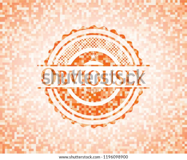 Obviously Orange Tile Background Illustration Square Stock Vector ...