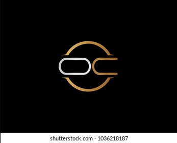 Oc Circle Shape Letter Logo Design Stock Vector (Royalty Free ...