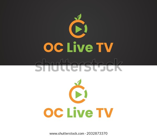 Oc Live Tv Logo Design Vector Stock Vector (Royalty Free) 2032873370 ...