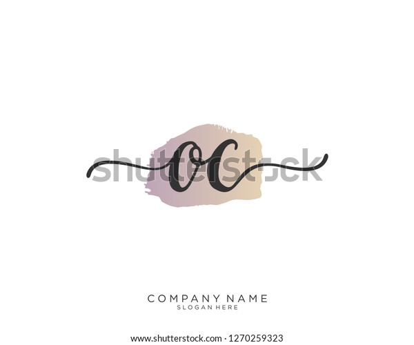 Oc O C Initial Handwriting Logo Stock Vector (Royalty Free) 1270259323 ...