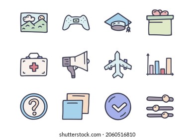 Occasions Color Vector Doodle Simple Icon Stock Vector (Royalty Free ...