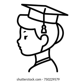 Occupation Icon White Background Student Stock Vector (Royalty Free ...