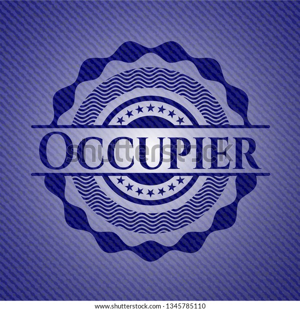 Occupier Badge Denim Texture Stock Vector (Royalty Free) 1345785110 ...