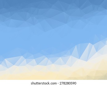 Ocean Beach Abstract Polygonal Geometric Backgroundvector Stock Vector ...