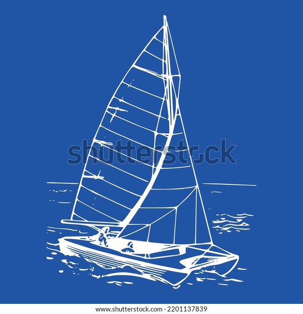 Ocean Boat Wind Craft Ship Float Stock Vector (Royalty Free) 2201137839 ...