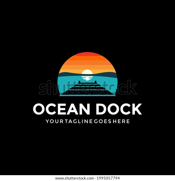 오션 독 로고 디자인 아이디어 스톡 벡터(로열티 프리) 1995057794 | Shutterstock