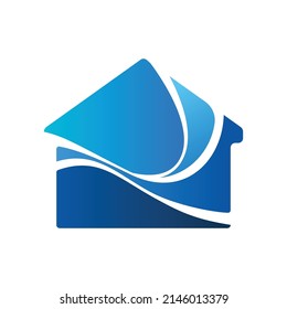 Ocean House Logo Simple Modern Eps Stock Vector (Royalty Free ...