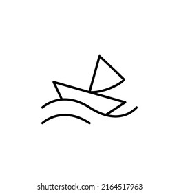 Ocean Icon Vector Isolated On White Stock Vector (Royalty Free ...