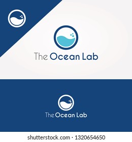 Ocean Laboratory Logo Circle Concept Bubble Stock Vector (Royalty Free ...