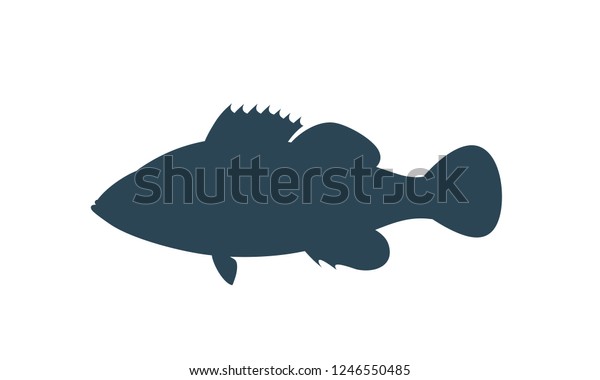 Ocean Perch Silhouette Isolated Ocean Perch Stock Vector (Royalty Free ...
