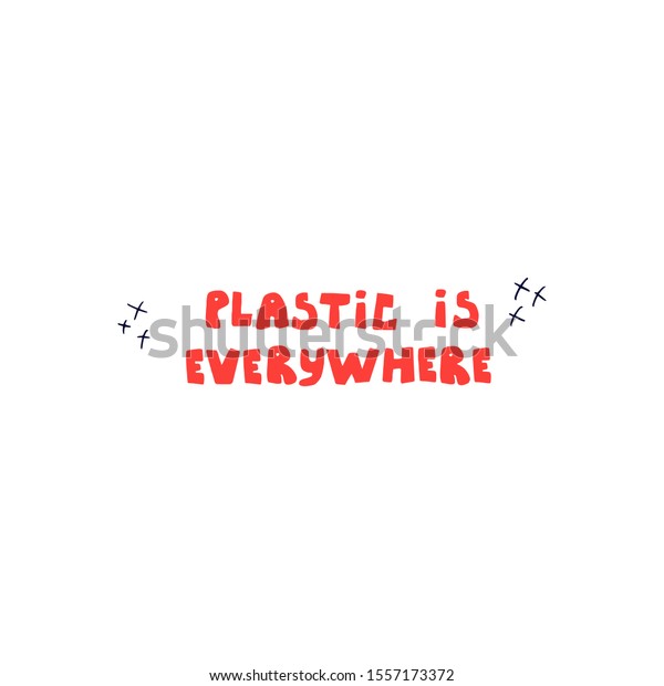 Ocean Plastic Pollution Concept Cute Cartoon Stock Vector (Royalty Free ...