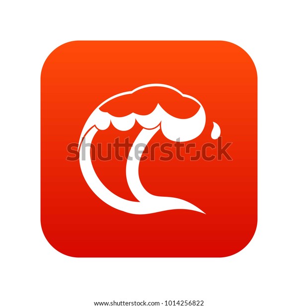 Ocean Sea Wave Icon Digital Red 스톡 벡터(로열티 프리) 1014256822 | Shutterstock