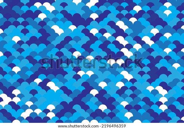 Ocean Wave Fish Scale Curve Seamless Stock Vector (Royalty Free ...