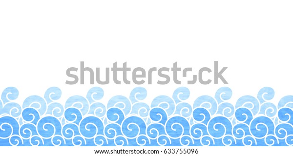 Ocean Wave Japanese Paper Background Stock Vector (Royalty Free ...