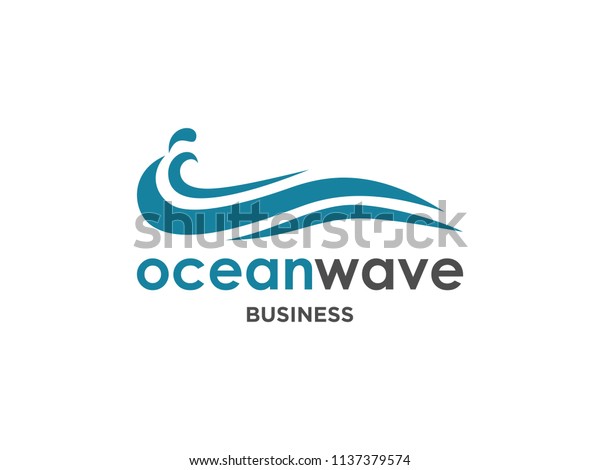 Ocean Wave Logo Design Inspiration Stock Vector (Royalty Free ...