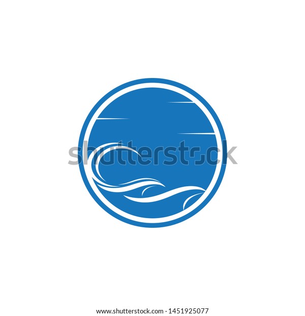 Ocean Wave Symbol Icon Logo Template Stock Vector (Royalty Free ...