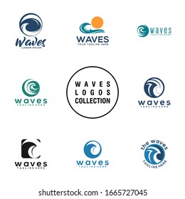 Ocean Waves Logo Design Concept Vector Stock Vector (Royalty Free) 1665727045 | Shutterstock