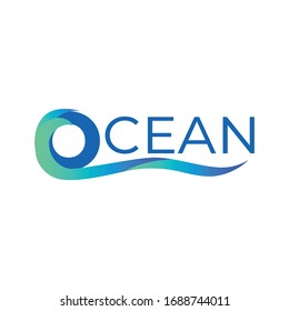 Logotipo de marca Ocean Word con: vector de stock (libre de regalías ...