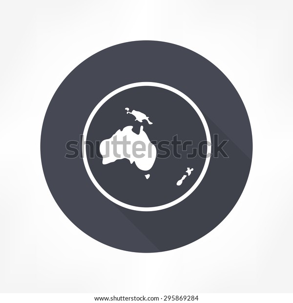 Oceania Continent Icon Stock Vector (Royalty Free) 295869284 | Shutterstock