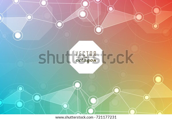 Octagon Backgrounds Geometric Shapes Triangles Points Stock Vector ...
