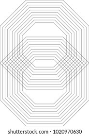 Octagon Geometric Pattern Stock Vector (Royalty Free) 1020970801
