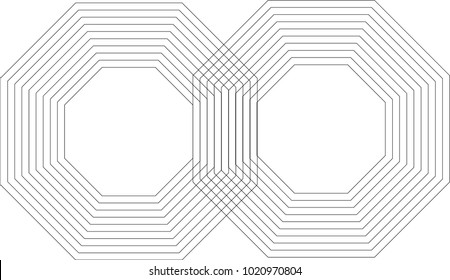 Octagon Geometric Pattern Stock Vector (Royalty Free) 1020970801
