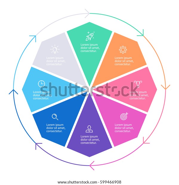 Octagon Infographics 8 Steps Sections Stock Vector (Royalty Free ...