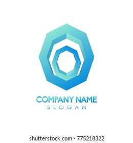Octagon Logo Design Concept Vector Company Stock Vector (Royalty Free ...